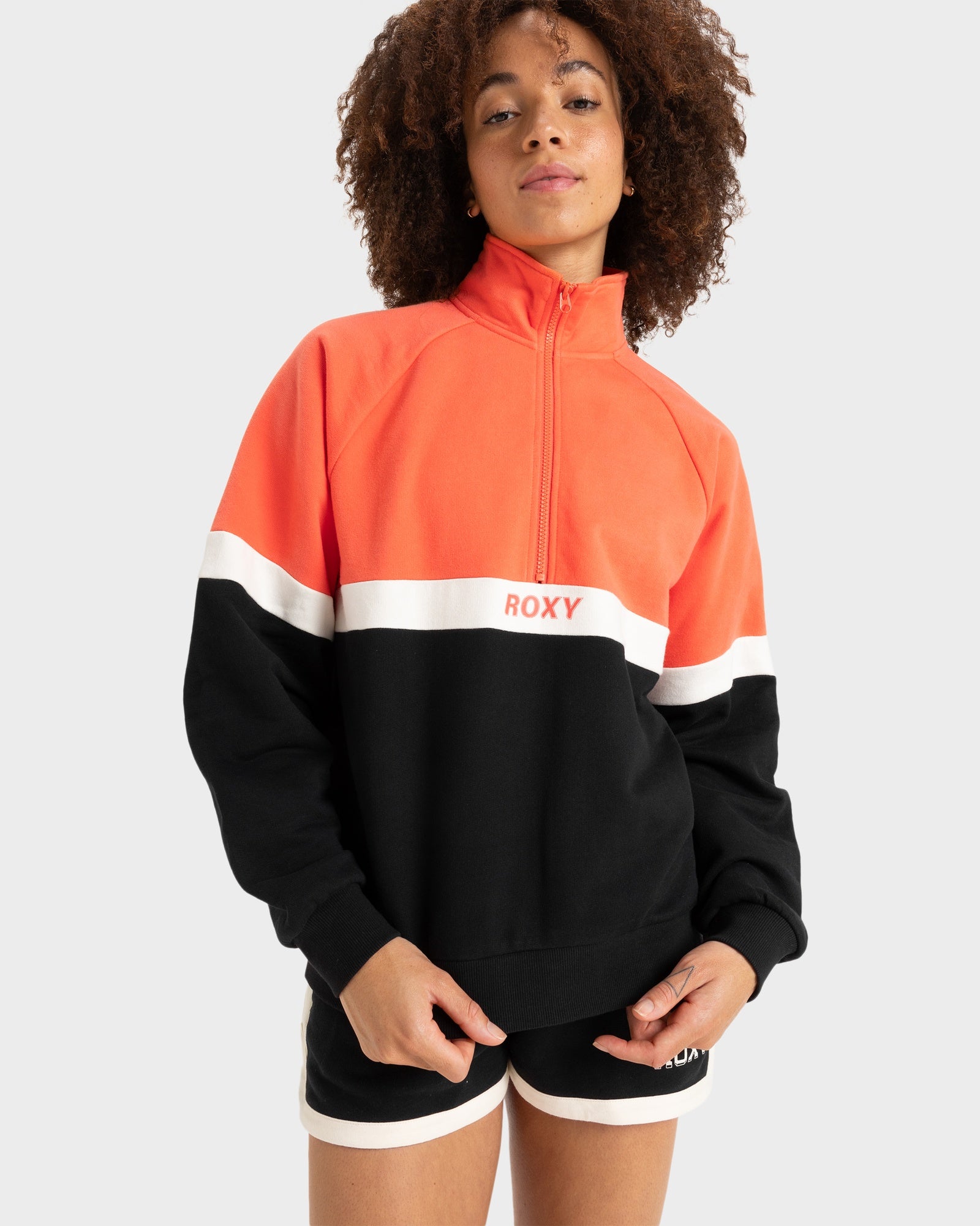 Womens Essential Energy Relax Halfzip Fleece Top - EMBERGLOW | Roxy