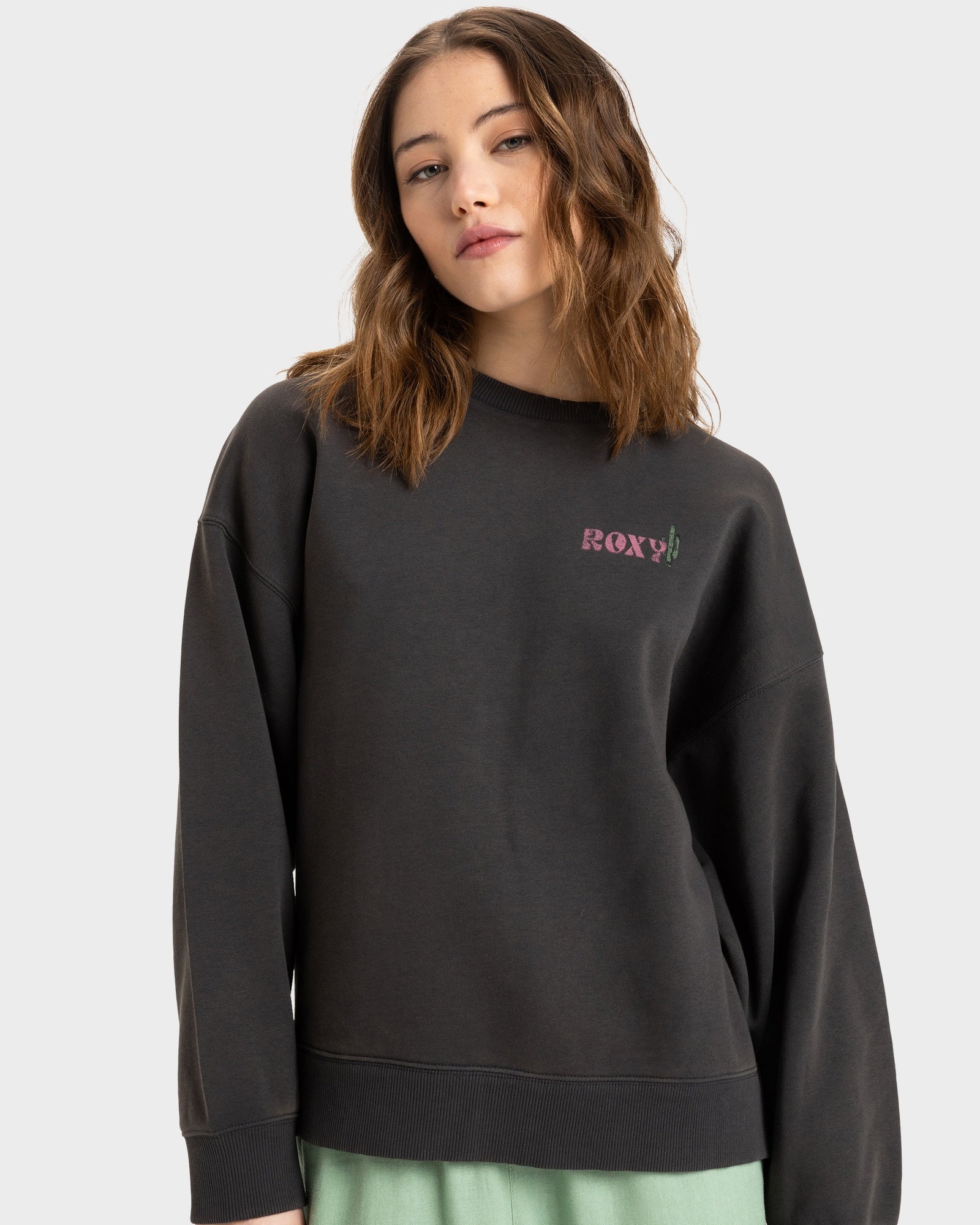 Womens Lineup Crew Neck - PHANTOM | Roxy