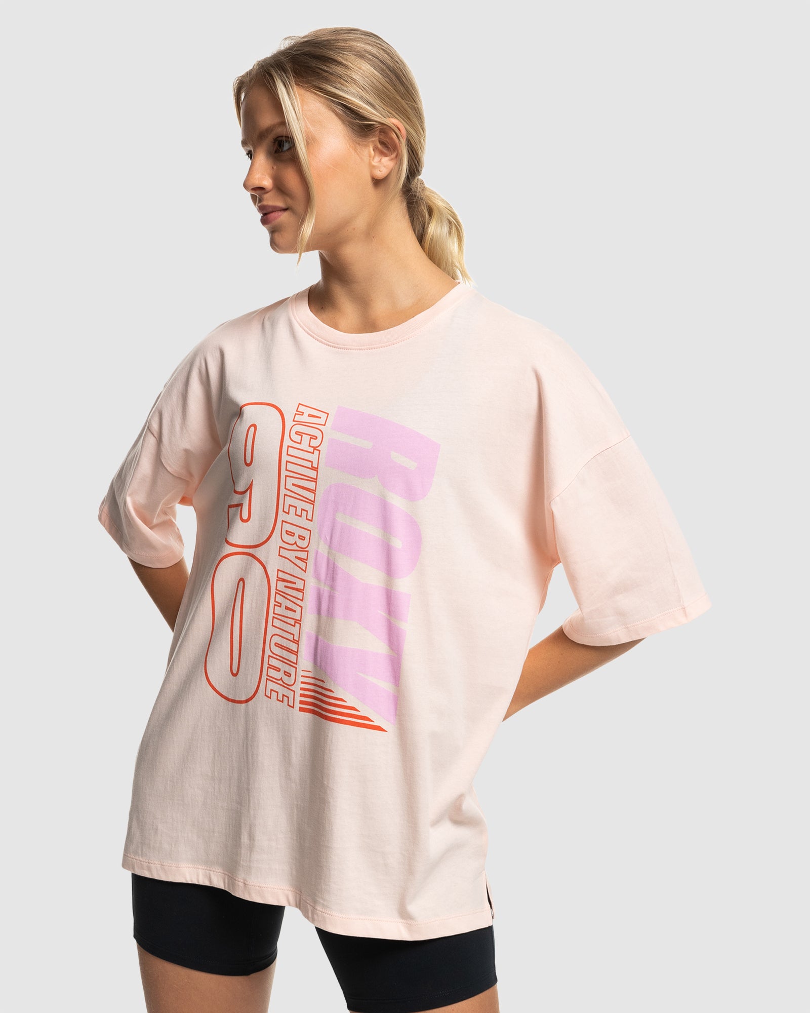 Womens Essential Energy Oversize Tee T-Shirt - PALE DOGWOOD | Roxy