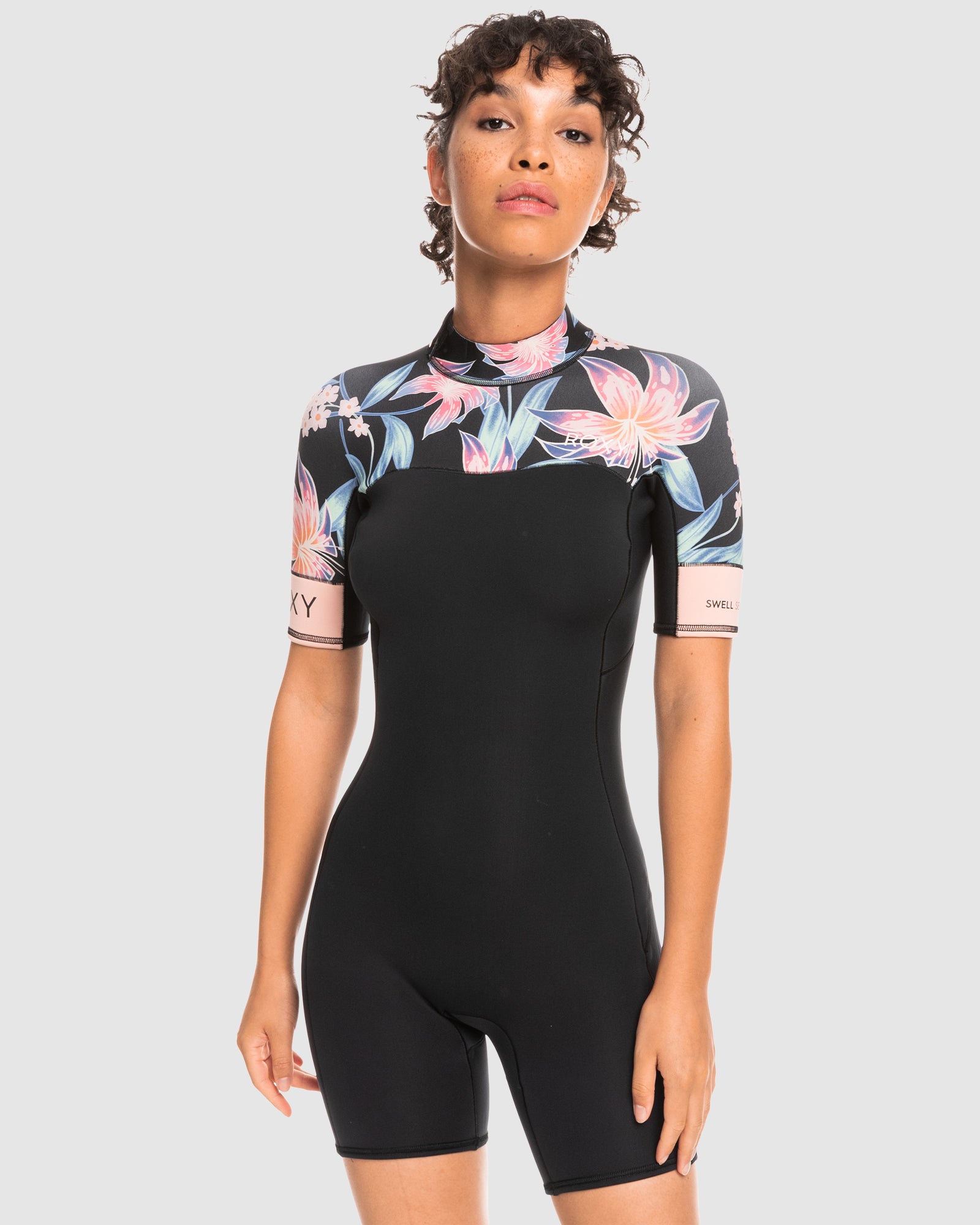 Womens 2Mm Swell Series Short Sleeve Back Zip Springsuit - ANTHRACITE ...
