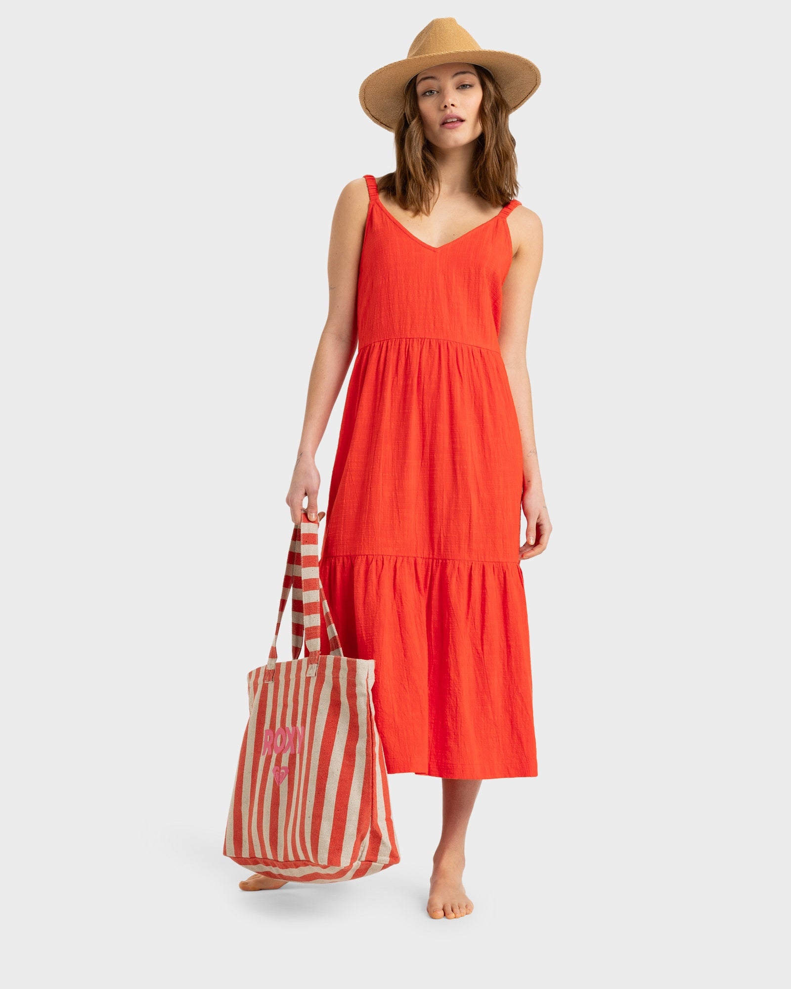 Womens Waiting Line Maxi Dress - POPPY RED | Roxy