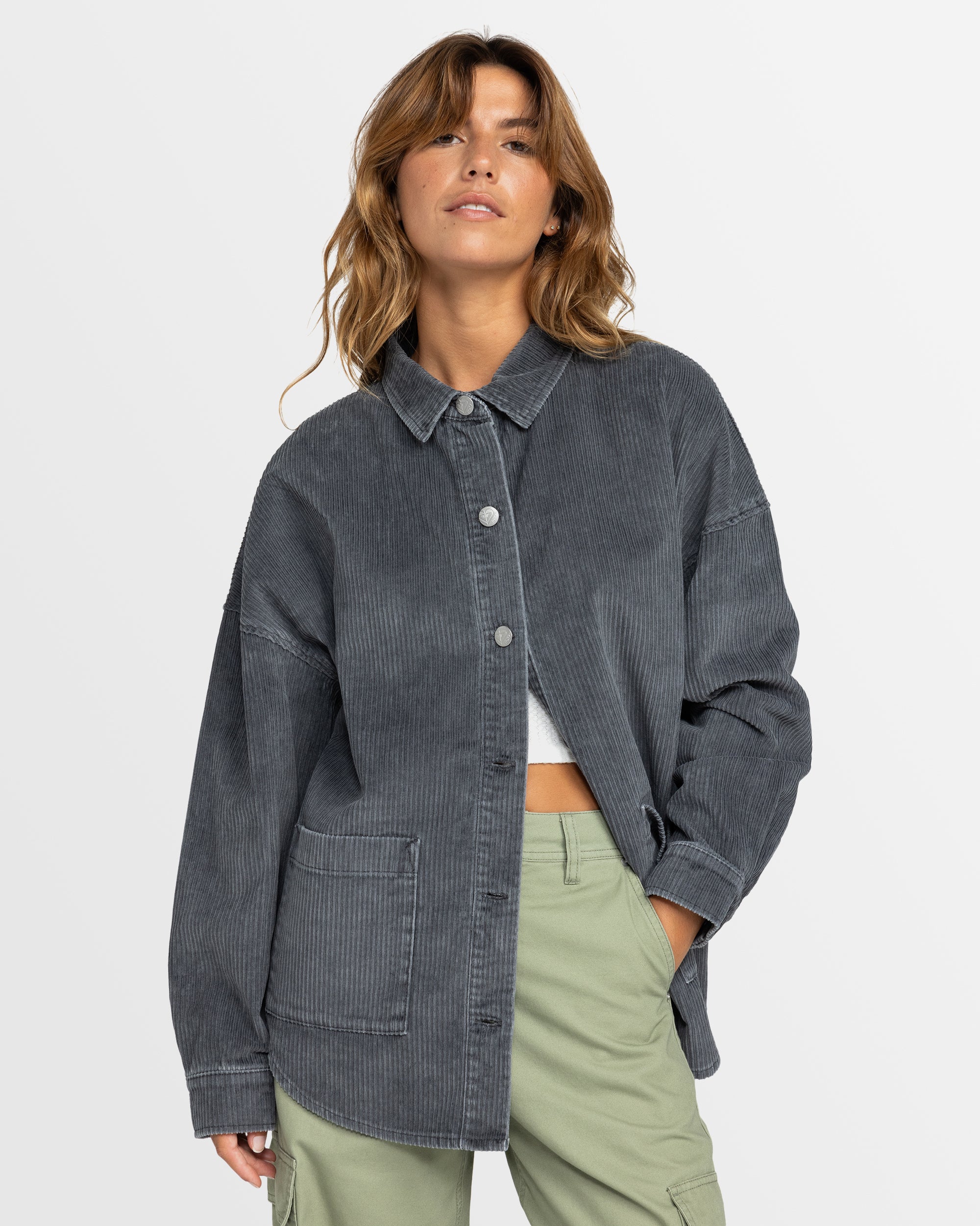 Womens Kick Back Corduroy Shacket – Roxy