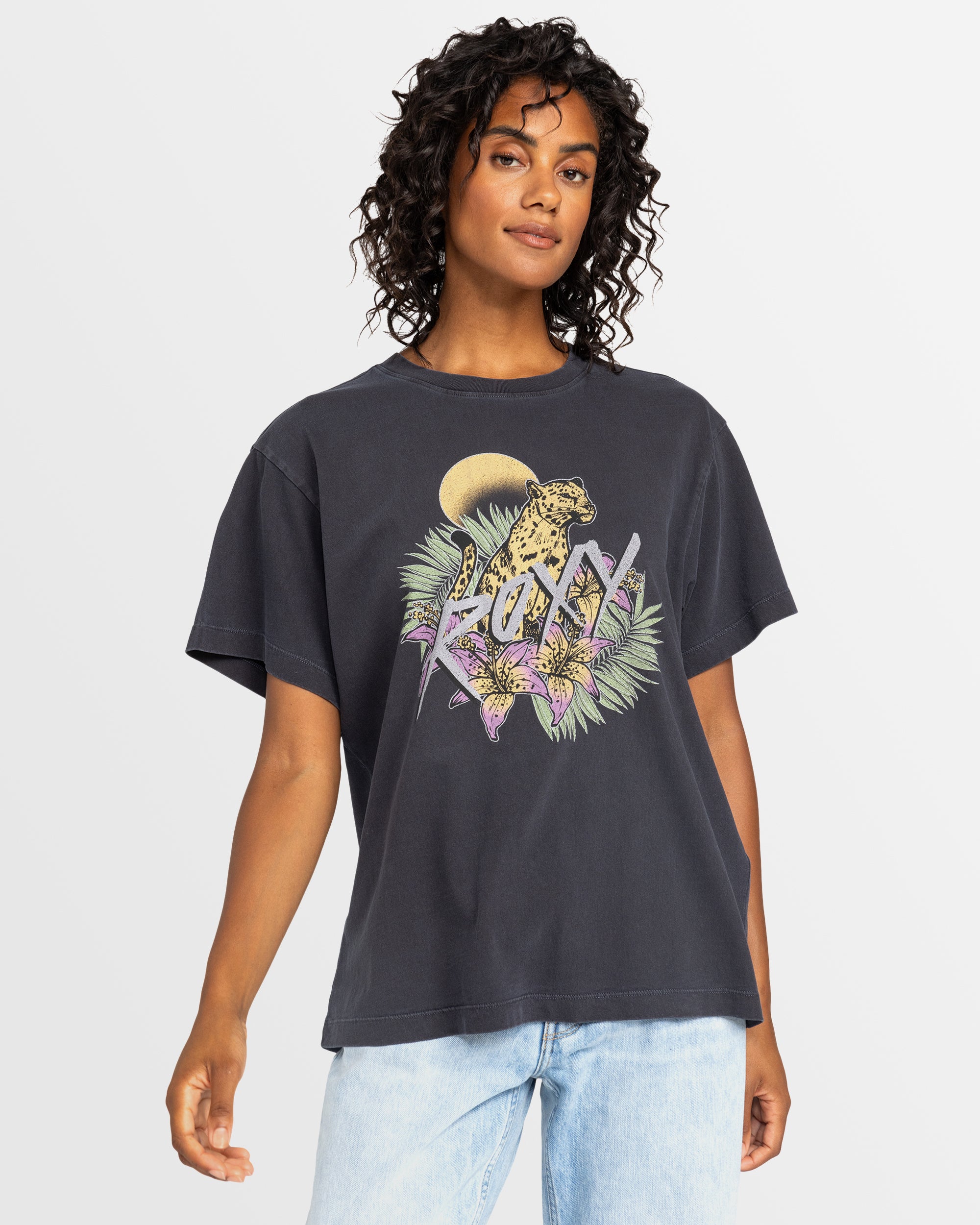 Womens To The Sun Short Sleeve T-Shirt - PHANTOM | Roxy