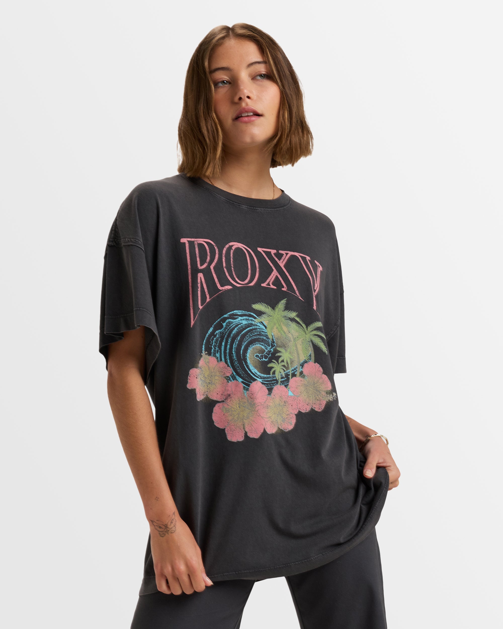Womens Sweet Jane T-Shirt - PHANTOM | Roxy