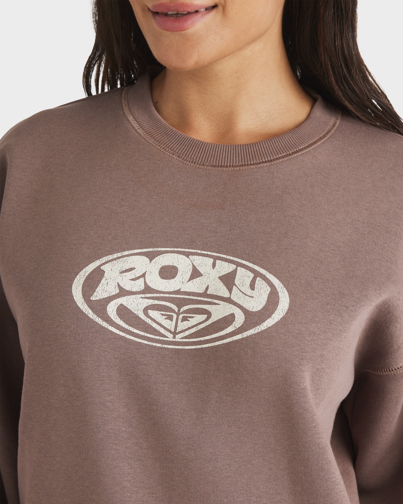 Womens Endless Days Crew Neck - DEEP TAUPE | Roxy