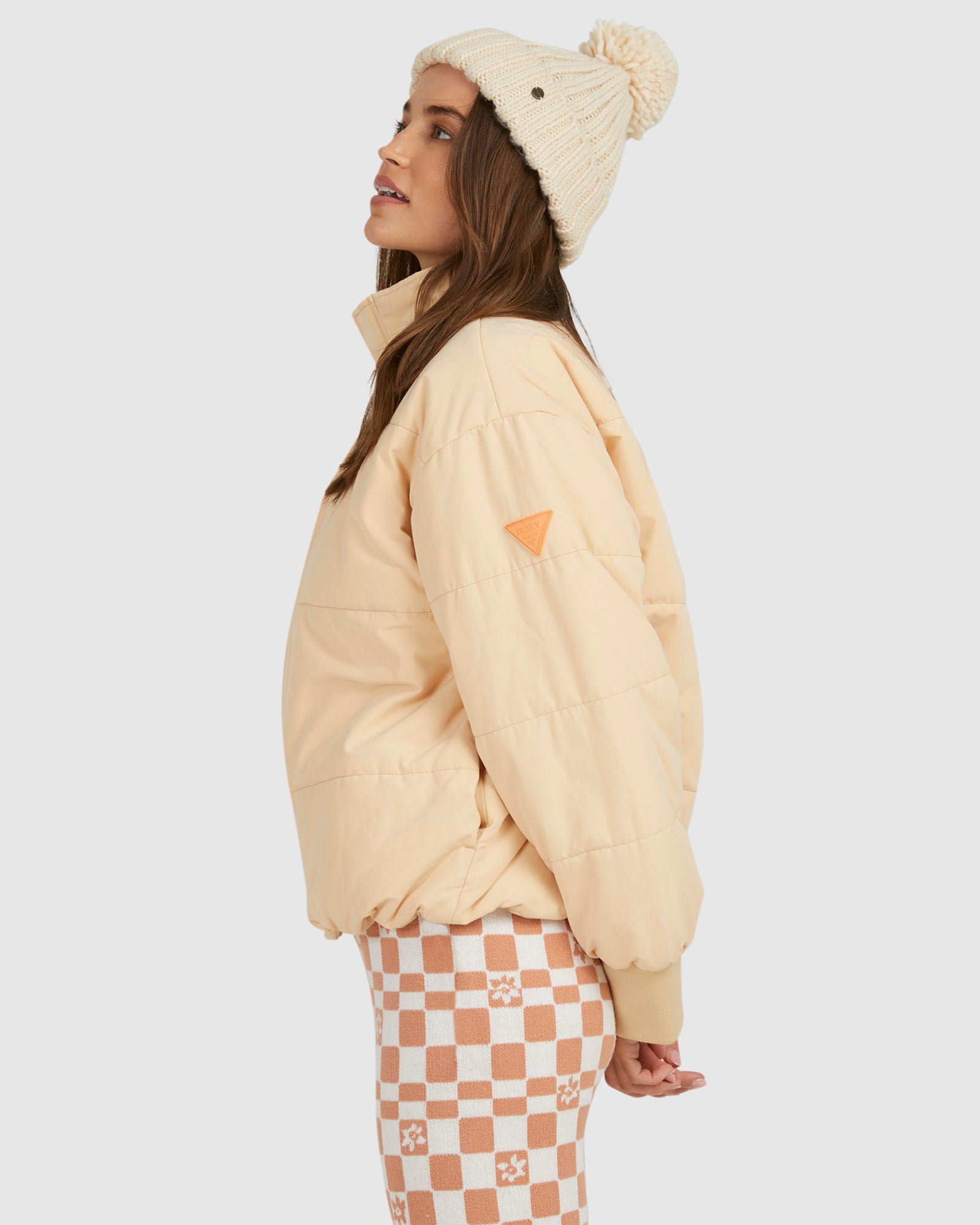 Womens New Age Crop Puffer Jackets - BEIGE | Roxy